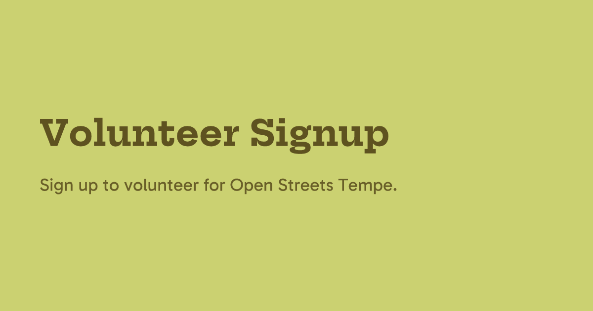 Volunteer Signup